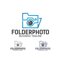 Digital folder logo Royalty Free Vector Image - VectorStock