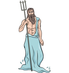 Poseidon cartoon Royalty Free Vector Image - VectorStock