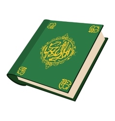 The holy Quran cartoon icon Royalty Free Vector Image