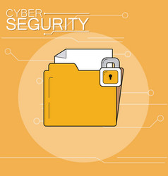 Locked padlock cyber security protect Royalty Free Vector