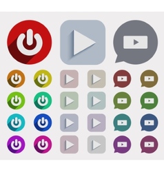 Modern play light circle icon Royalty Free Vector Image