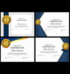 Certificate template background award diploma Vector Image
