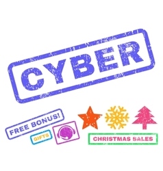 Cyber Rubber Stamp Royalty Free Vector Image - VectorStock