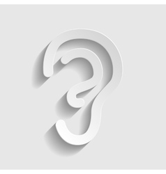 Human ear sign Royalty Free Vector Image - VectorStock