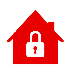 Home location marker red 3d icon Royalty Free Vector Image