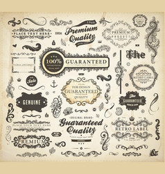 Rustic food label set Royalty Free Vector Image