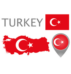 Republic of turkey - map Royalty Free Vector Image