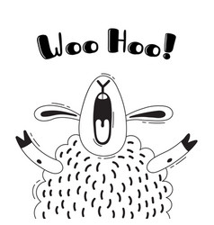 Welcome card with funny animals pig sheep panda Vector Image