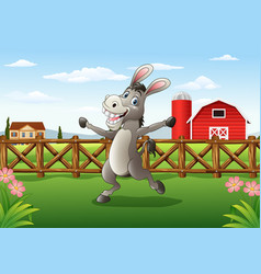 Cartoon funny donkey Royalty Free Vector Image