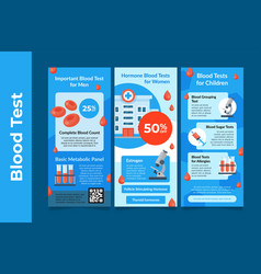 Cholesterol test brochure template layout flyer Vector Image