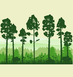 Rural countryside landscape farmhouse spring Vector Image