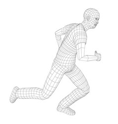 Geometric running man Royalty Free Vector Image