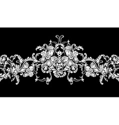 Ornamental border frame baroque pattern seamless Vector Image