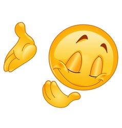 Pointing down emoticon Royalty Free Vector Image