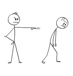 Cartoon man worker or businessman fired sacked Vector Image