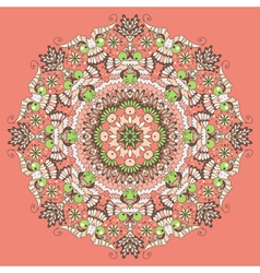 Ornamental round floral pattern Royalty Free Vector Image