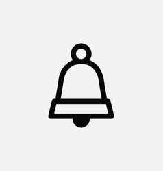 Notification bell icon on white background Vector Image