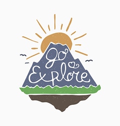 Mountains cartoon landscape Royalty Free Vector Image