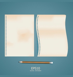 Old Brown Paper Notebook Royalty Free Vector Image