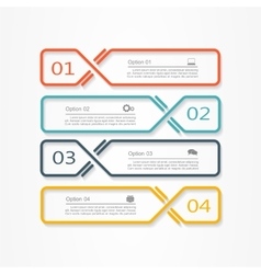 Infographic report template with arrows and text Vector Image