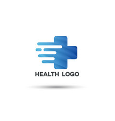 Fast health care logo design Royalty Free Vector Image