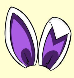 Purple bunny ears Royalty Free Vector Image - VectorStock