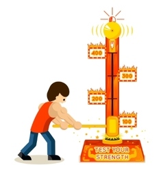 Test your strength Royalty Free Vector Image - VectorStock