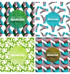 Set of colorful seamless geometric patterns Vector Image